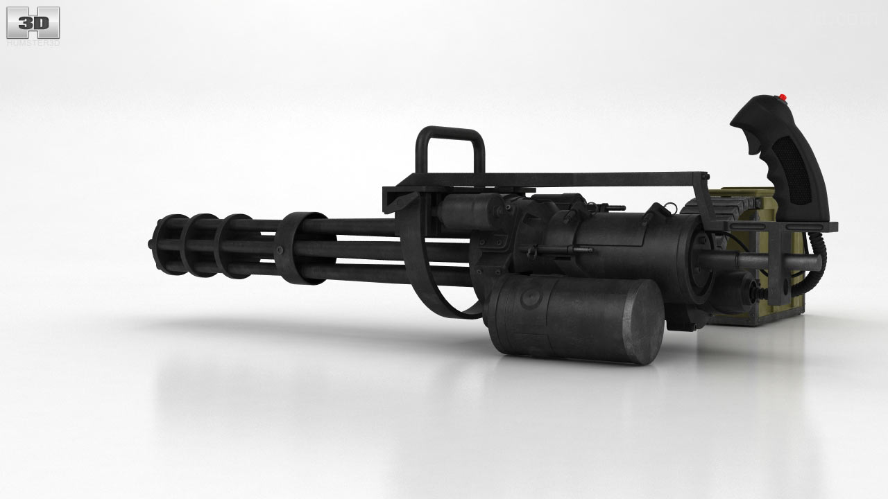 360 view of M134 Minigun 3D model - 3DModels store