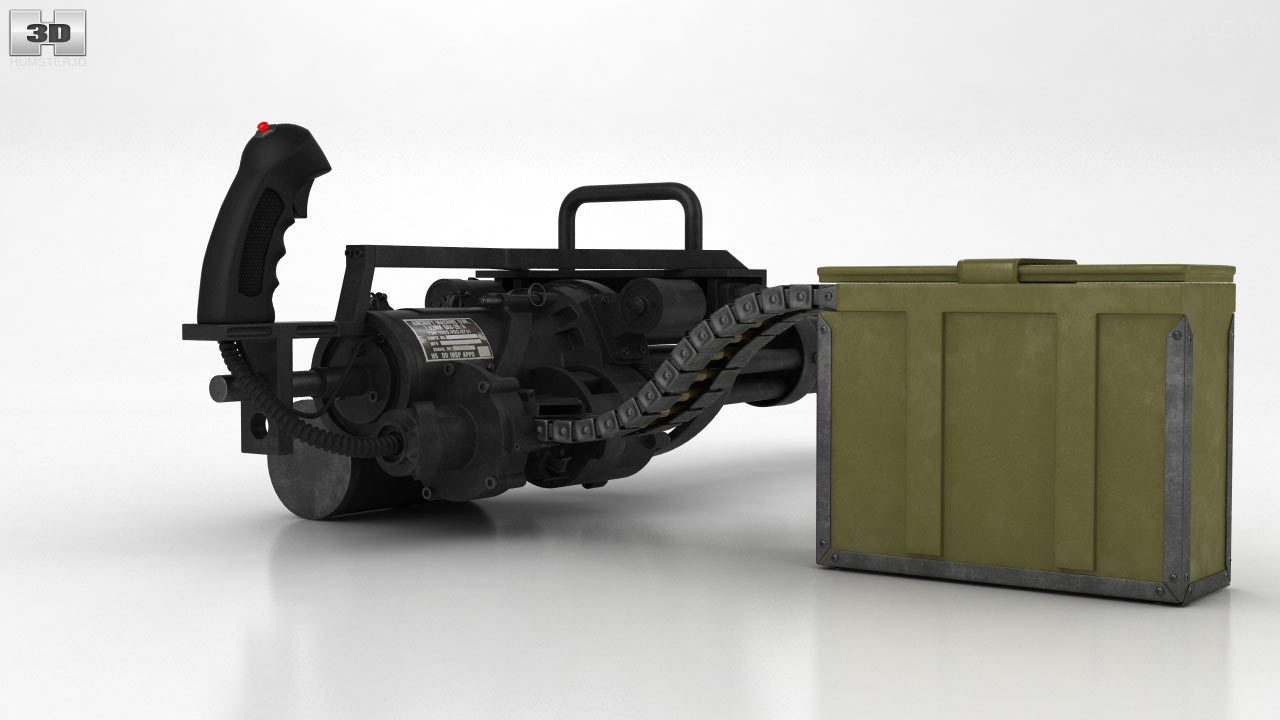 360 view of M134 Minigun 3D model - 3DModels store