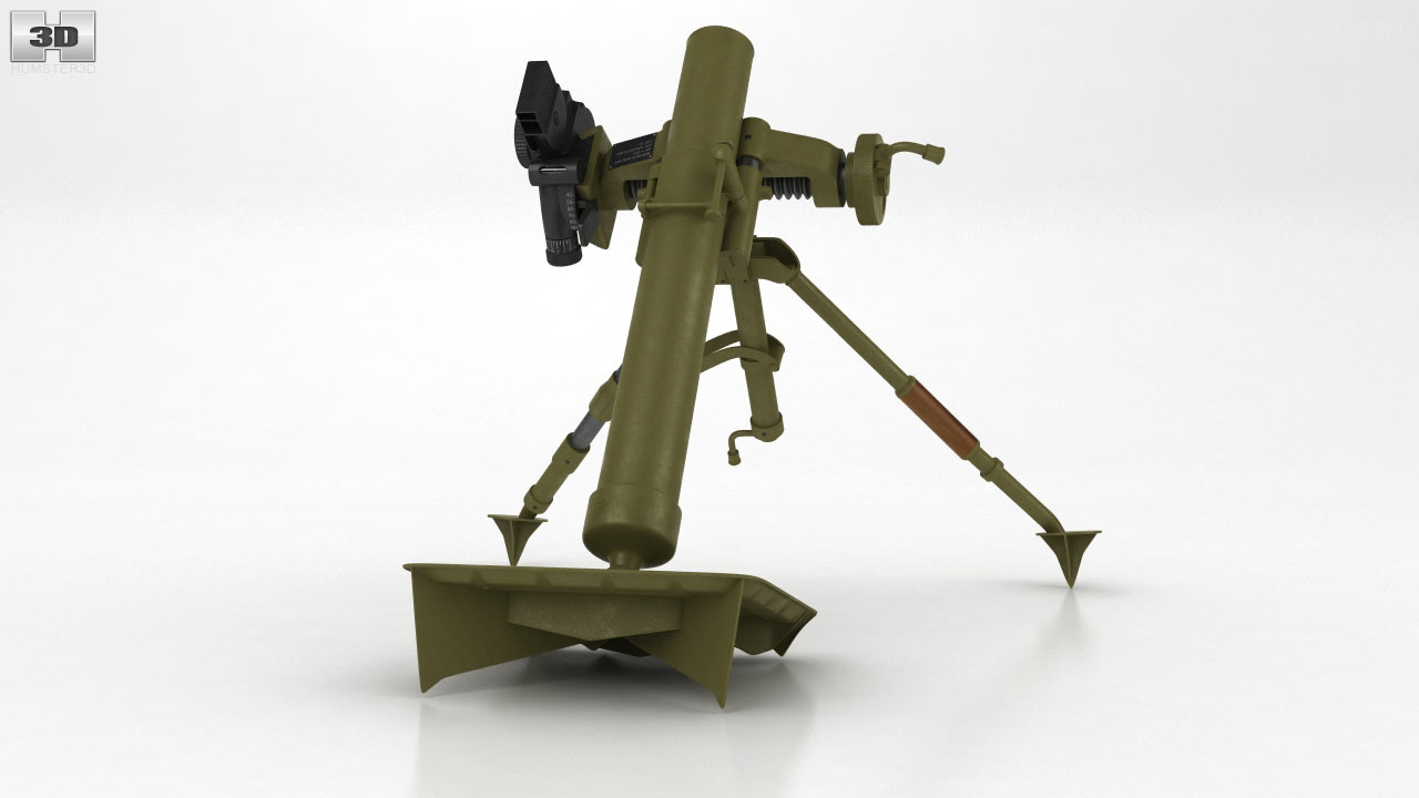 360 view of M2 Mortar 3D model - 3DModels store