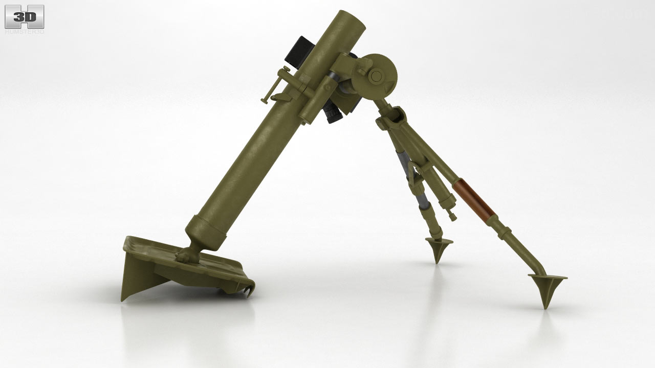 360 view of M2 Mortar 3D model - 3DModels store