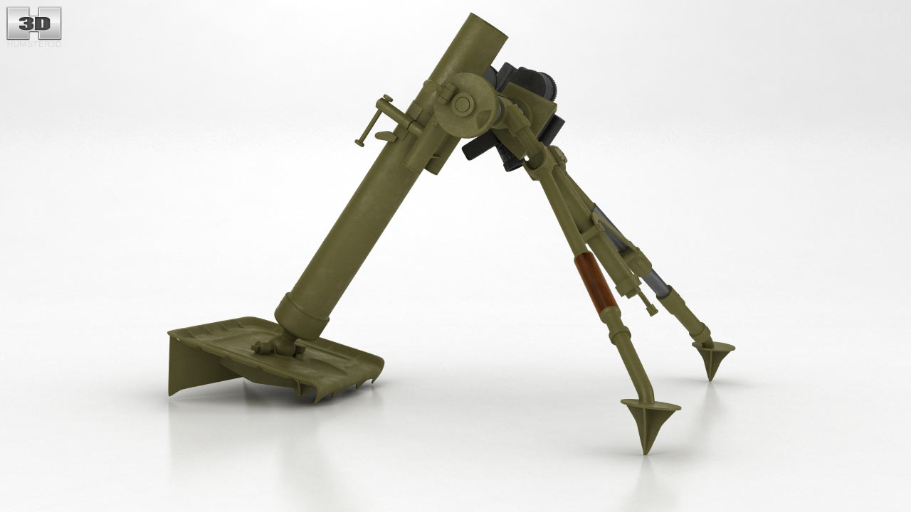 360 view of M2 Mortar 3D model - 3DModels store