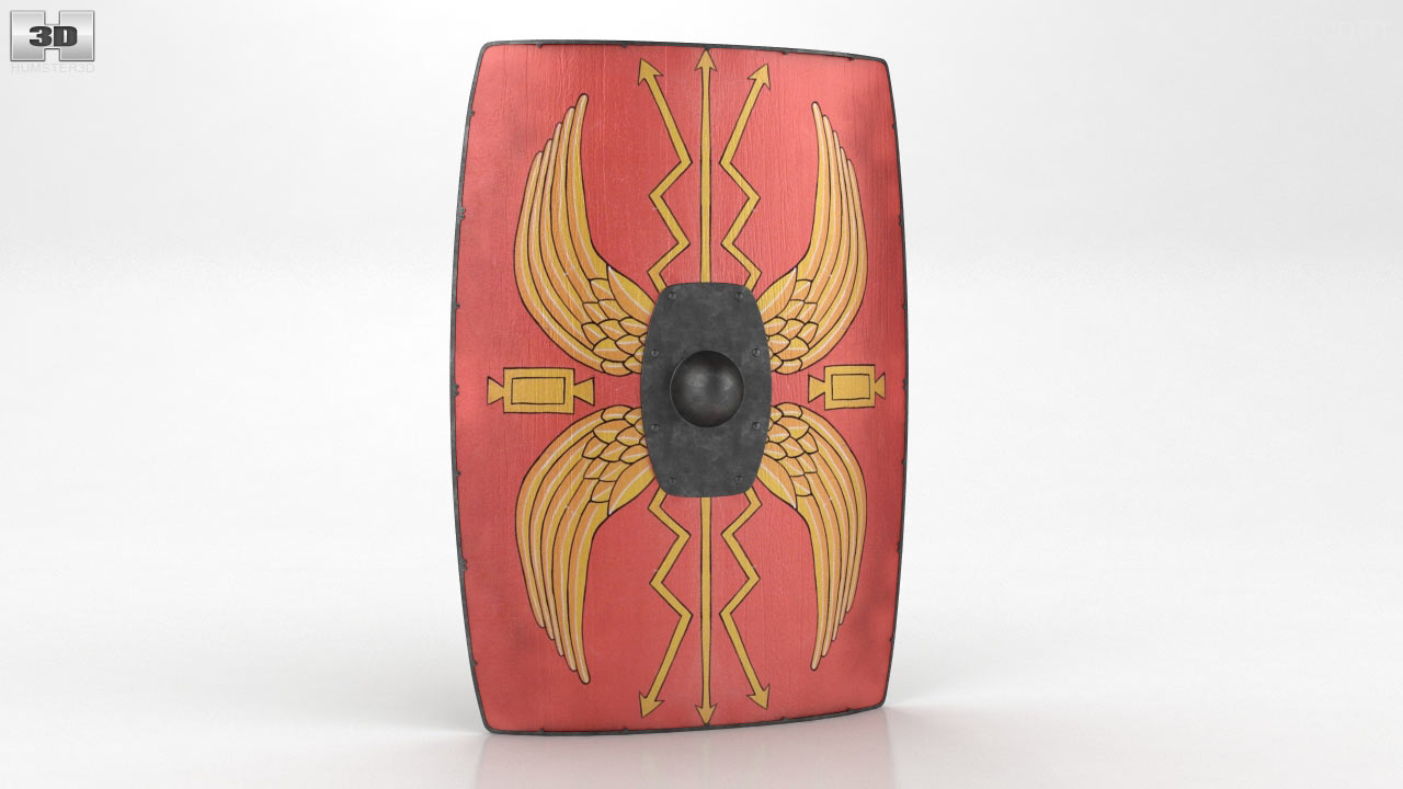 360 view of Scutum Roman shield 3D model - 3DModels store