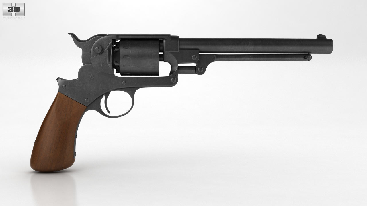 360 view of Starr revolver 3D model - 3DModels store