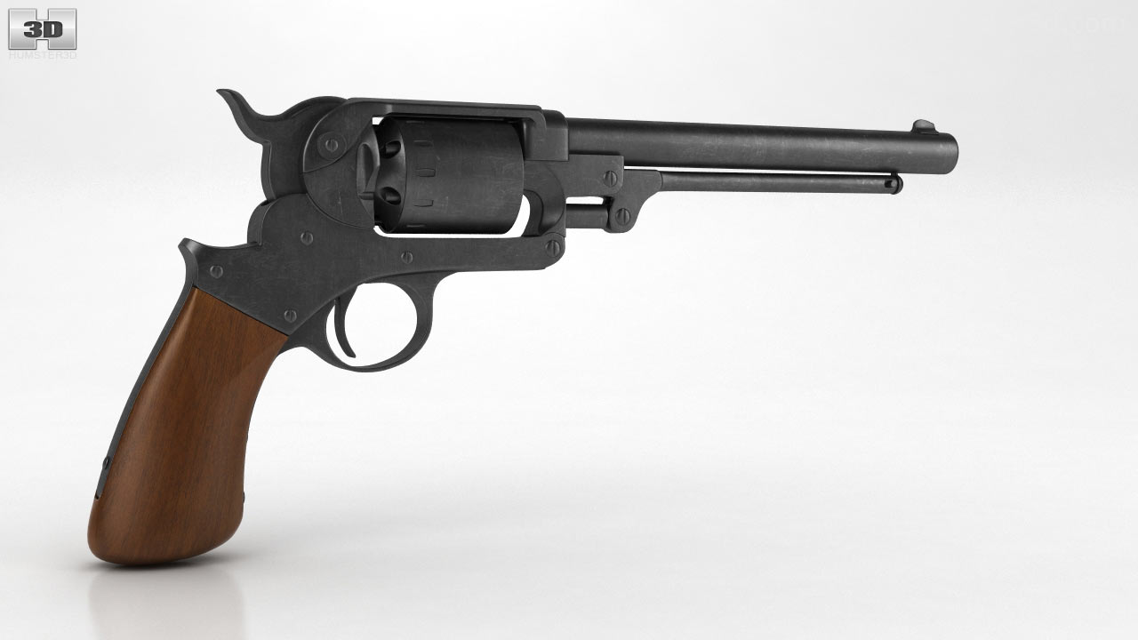 360 view of Starr revolver 3D model - 3DModels store