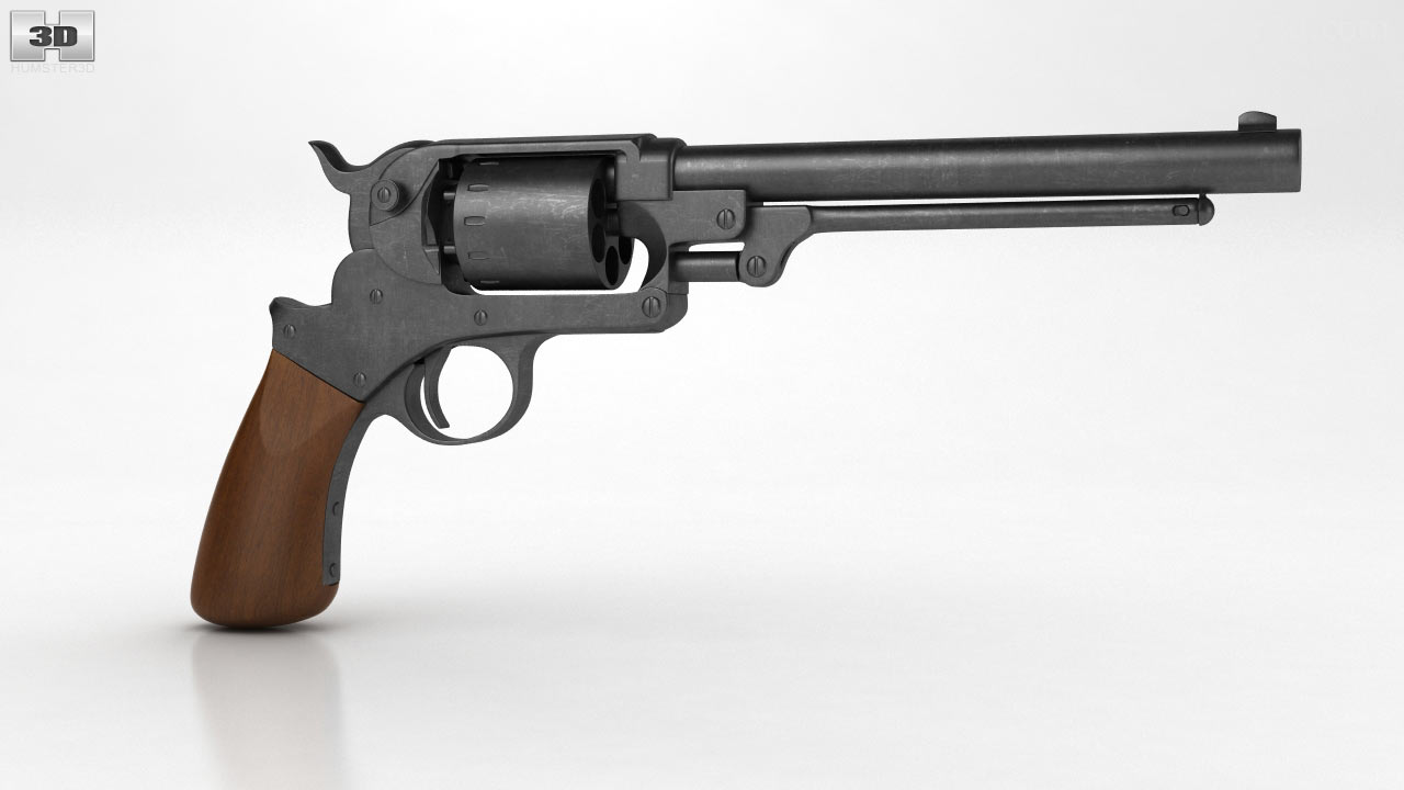 360 view of Starr revolver 3D model - 3DModels store