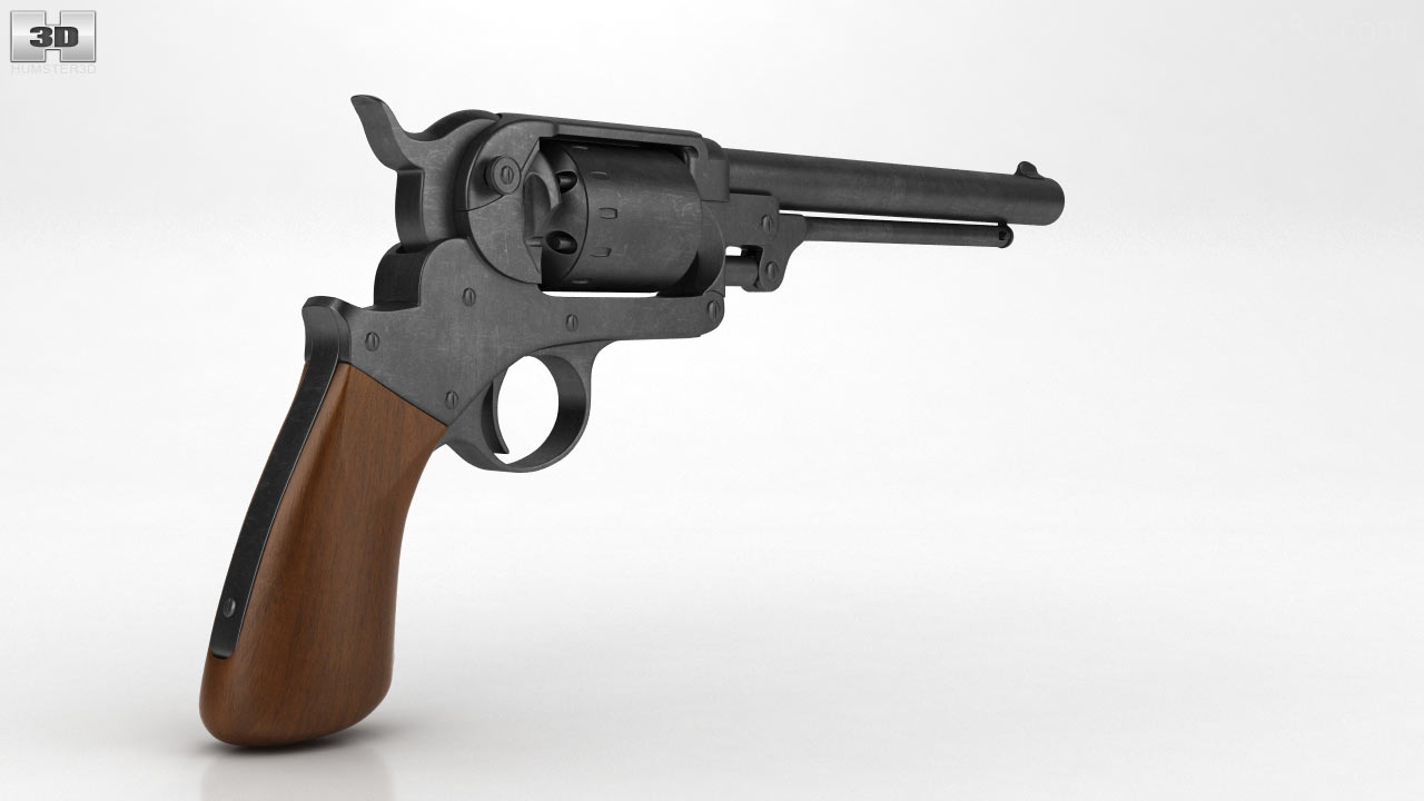 360 view of Starr revolver 3D model - 3DModels store