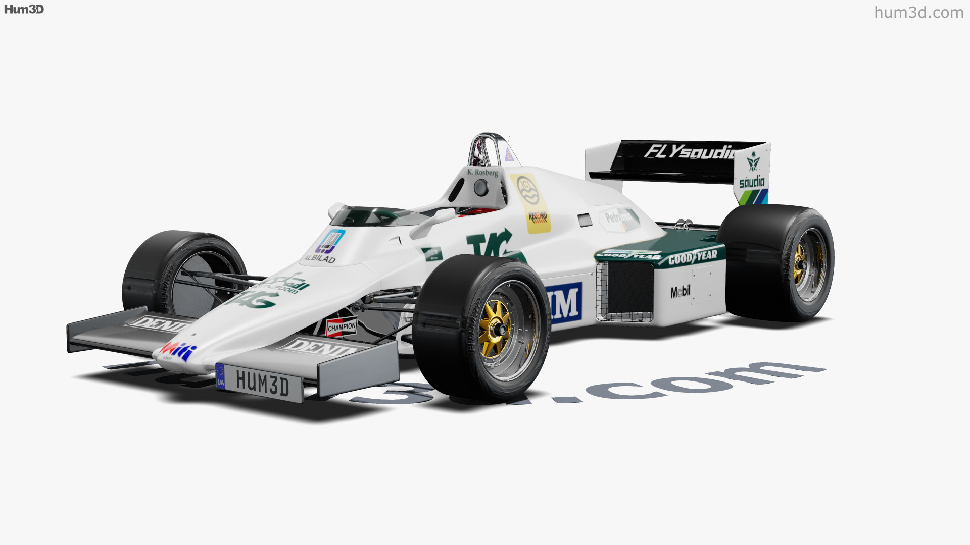 360 view of Williams FW08C F1 with HQ interior 1983 3D model - 3DModels ...