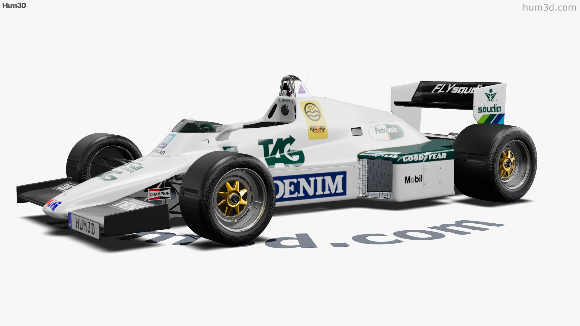 360 view of Williams FW08C F1 with HQ interior 1983 3D model - 3DModels ...