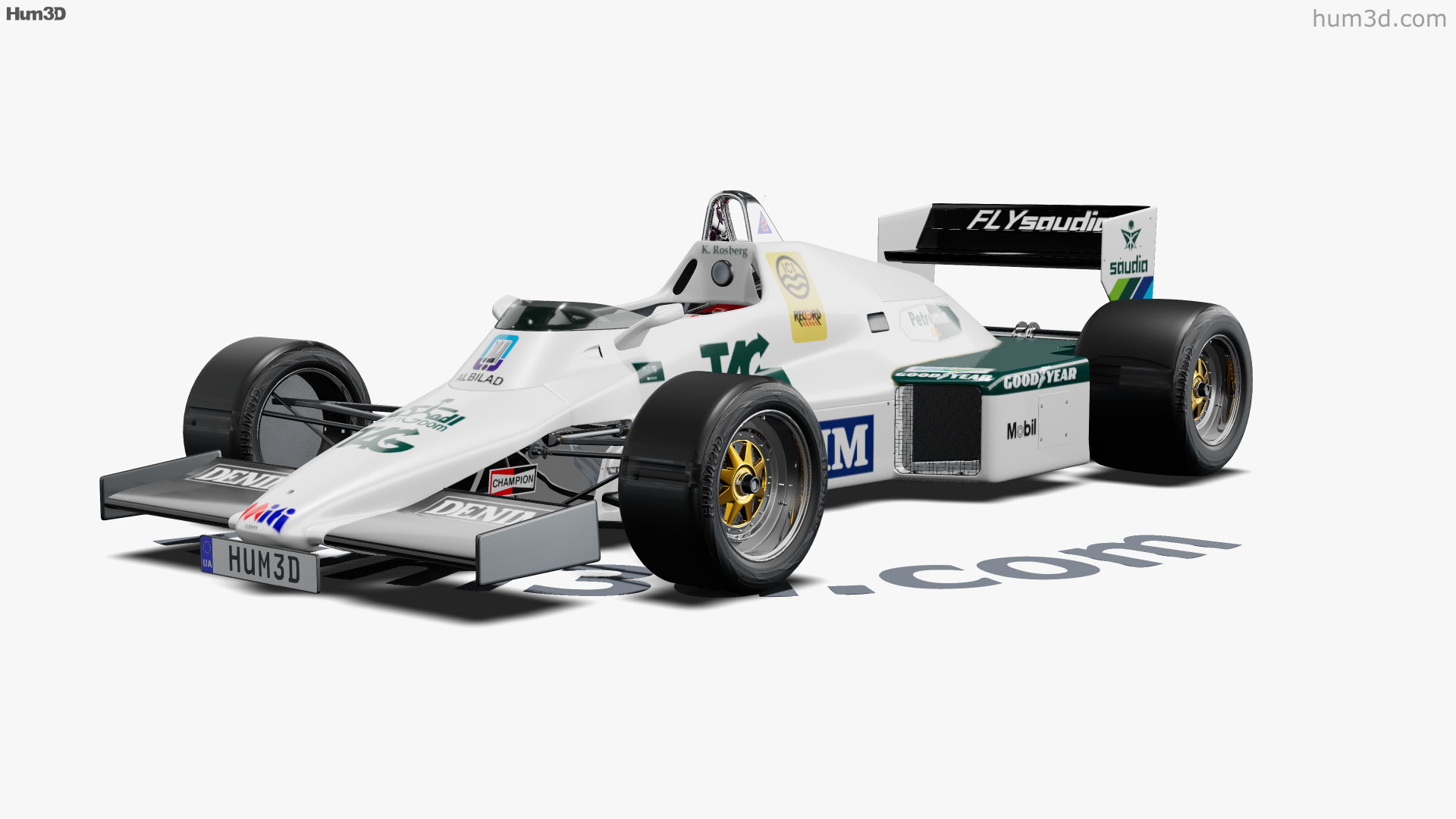 Williams FW08C F1 1983 3Dモデルの360ビュー-3DModelsストア