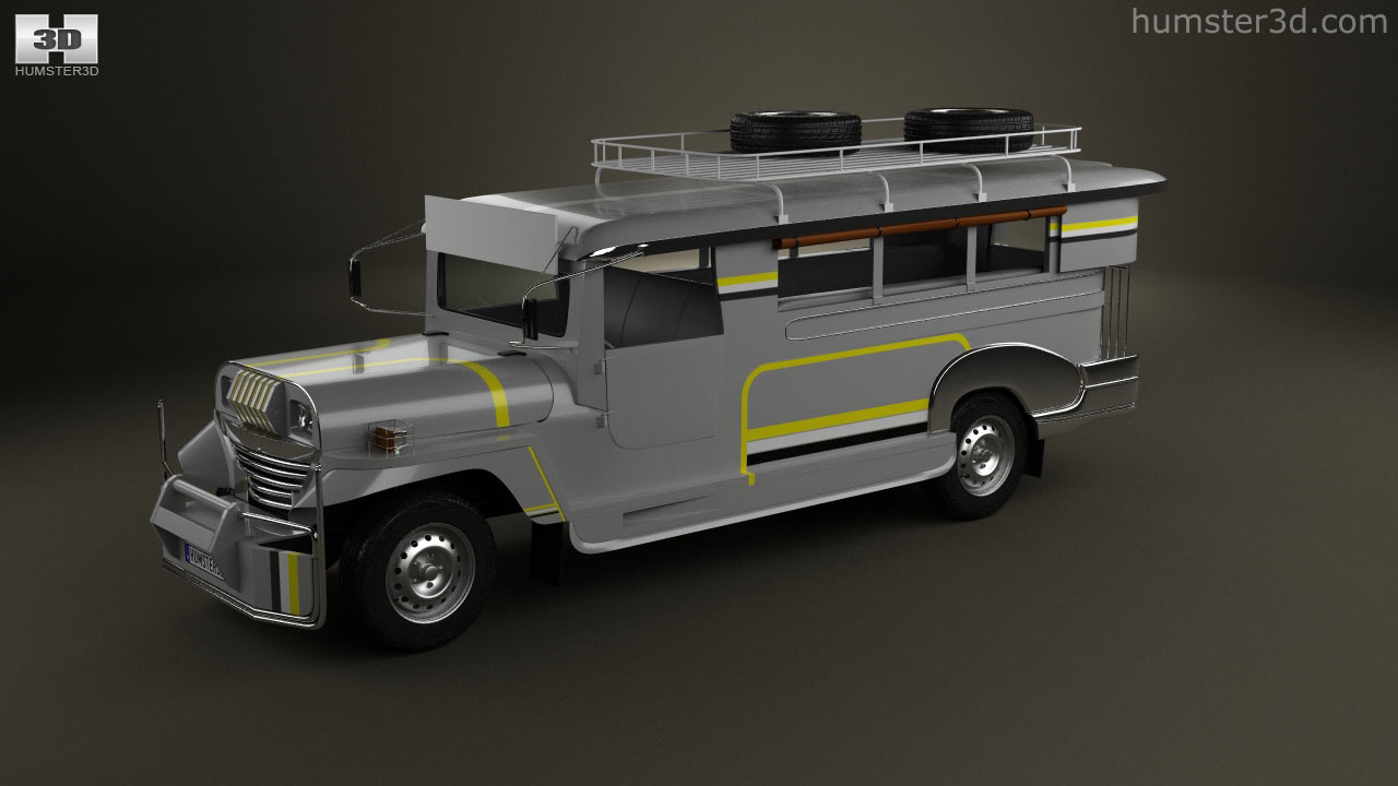 360 view of Willys Jeepney Philippines 2012 3D model - 3DModels store