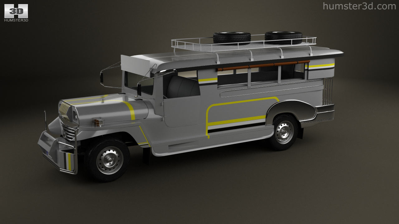 360 view of Willys Jeepney Philippines 2012 3D model - 3DModels store