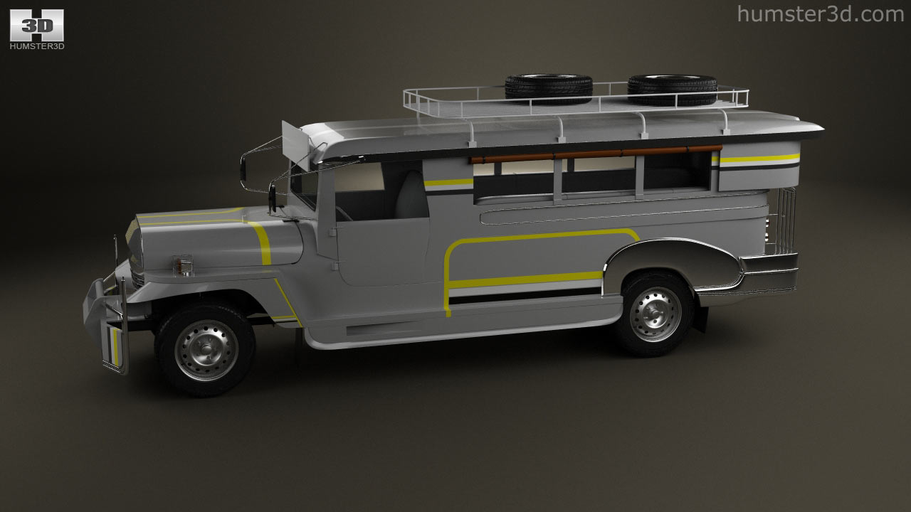 360 view of Willys Jeepney Philippines 2012 3D model - 3DModels store