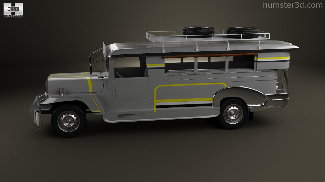 360 view of Willys Jeepney Philippines 2012 3D model - 3DModels store
