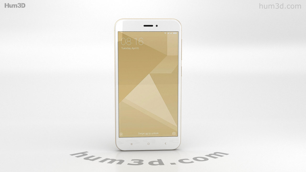 360 view of Xiaomi Redmi 4X Gold 3D model - 3DModels store
