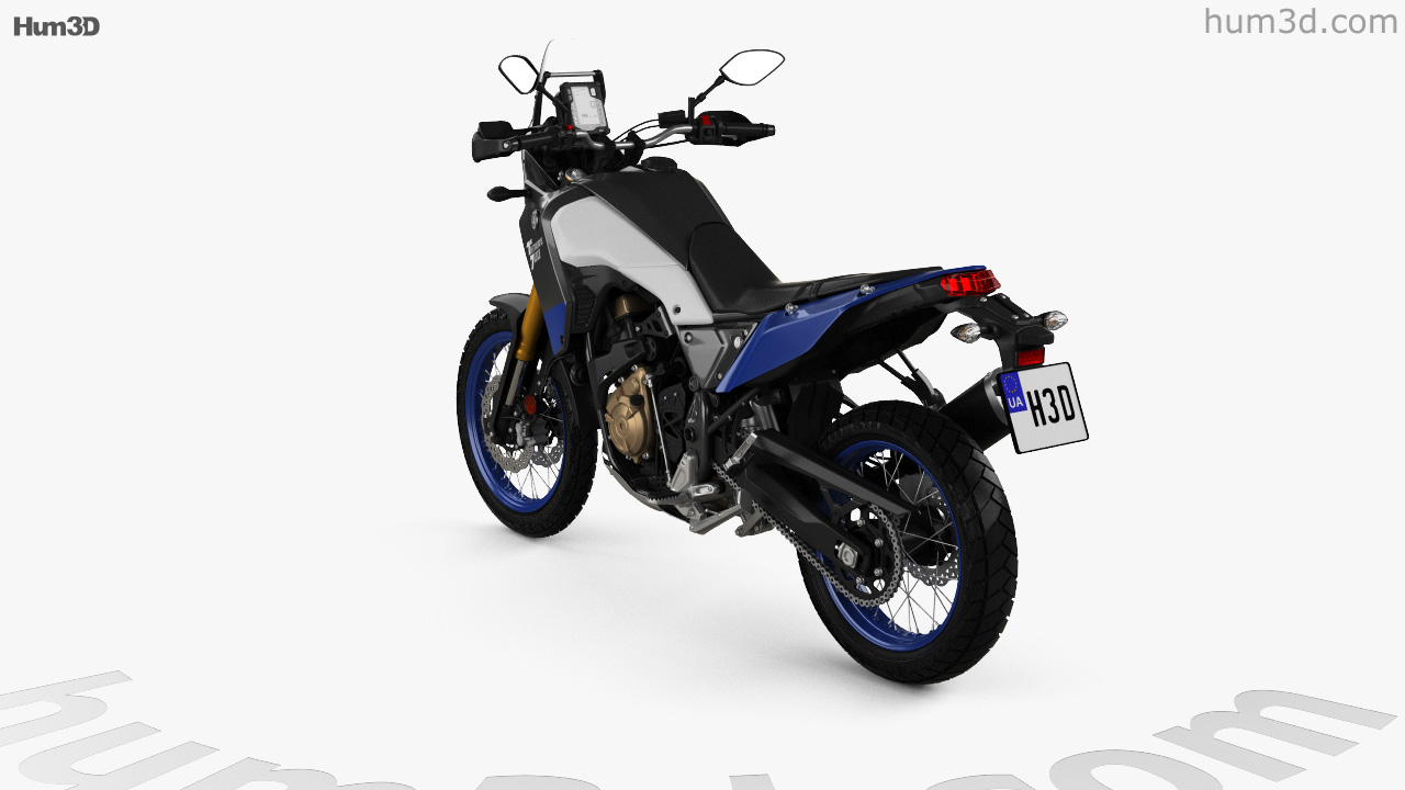 360 view of Yamaha Tenere 700 2021 3D model - 3DModels store