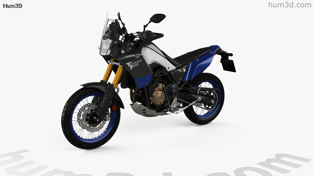 360 view of Yamaha Tenere 700 2021 3D model - 3DModels store