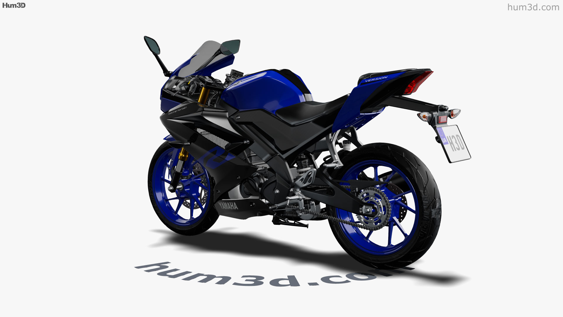 360 view of Yamaha R15 2020 3D model - 3DModels store