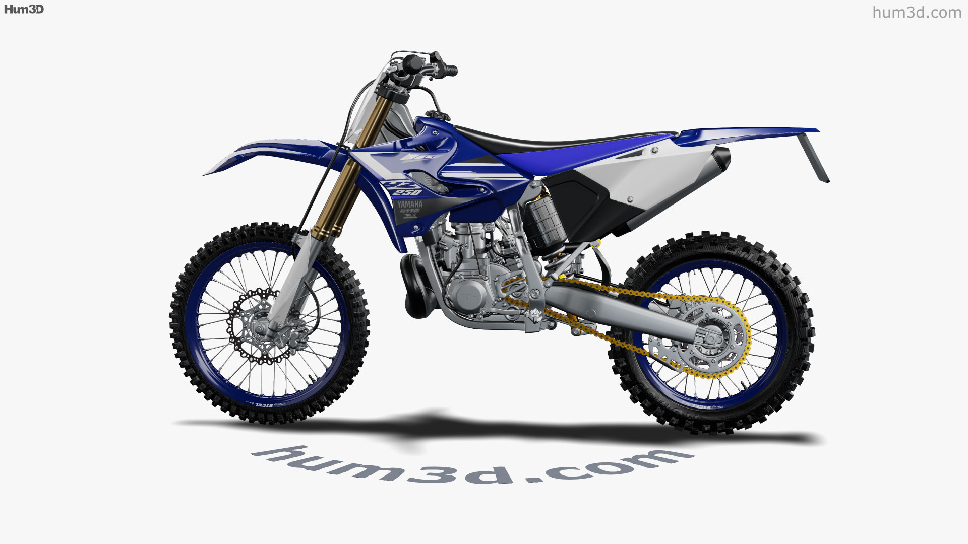 360 view of Yamaha YZ250 2020 3D model - 3DModels store