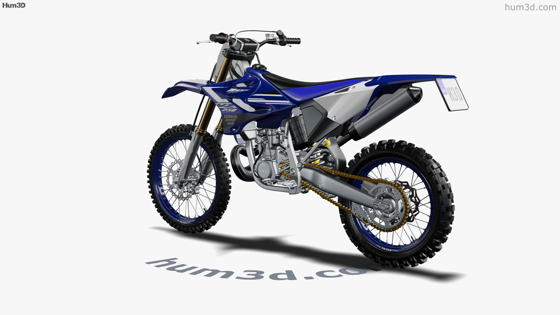 360 view of Yamaha YZ250 2020 3D model - 3DModels store