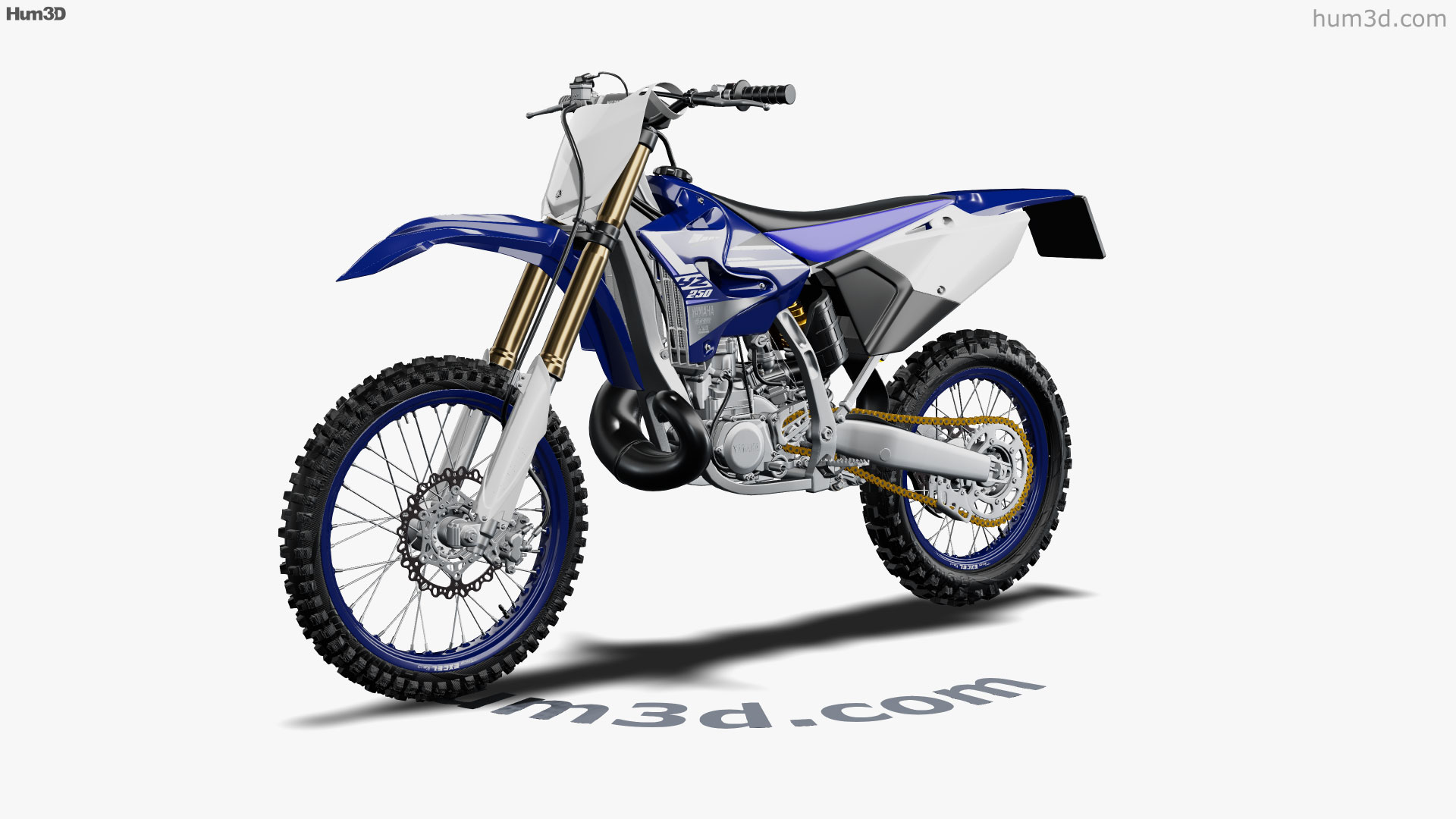 Vista 360 del modelo 3D de Yamaha YZ250 2020 - Tienda 3DModels