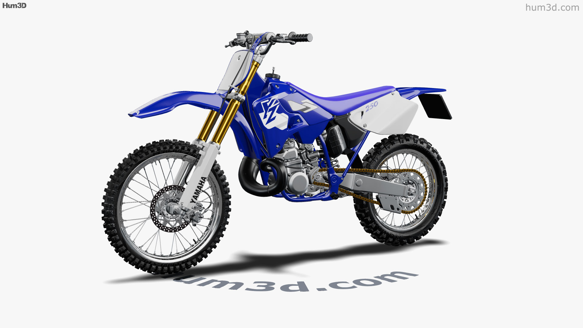 360 view of Yamaha YZ250 1998 3D model - 3DModels store
