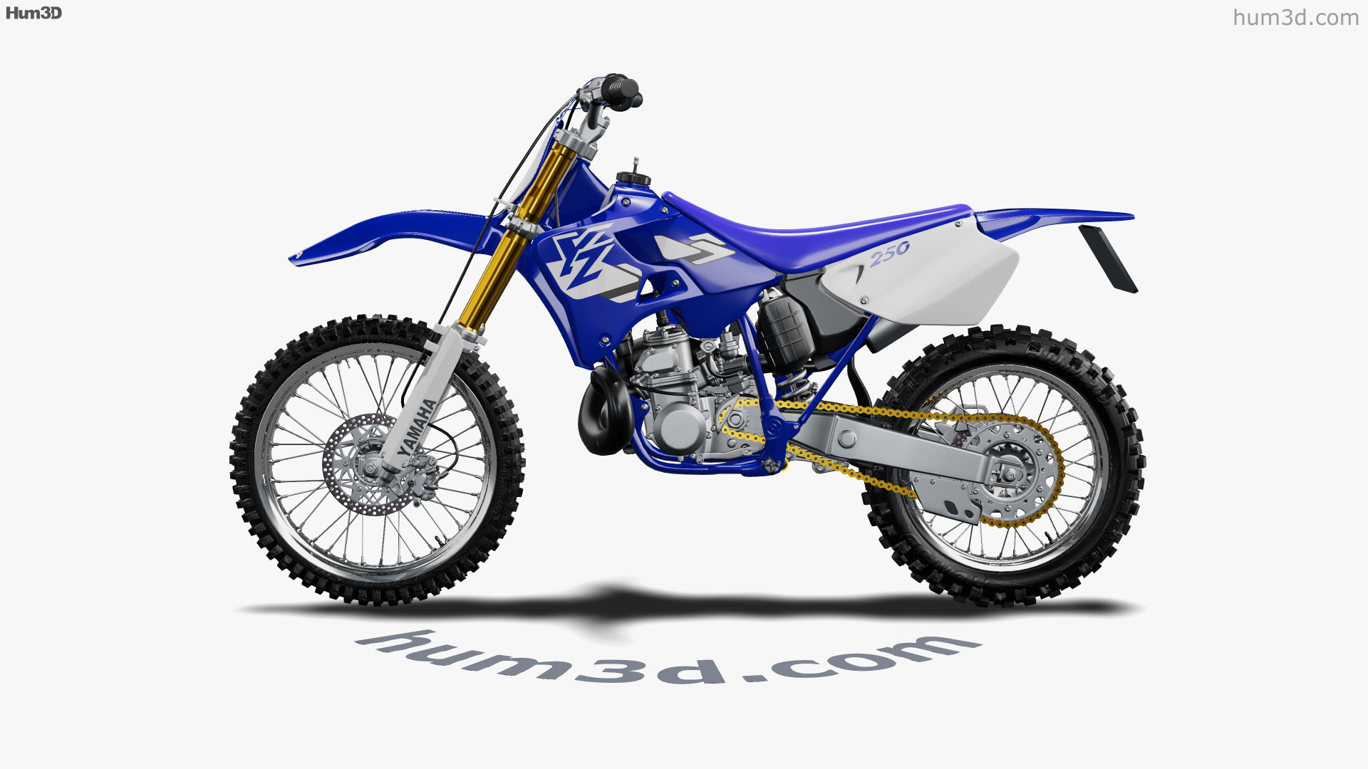 360 view of Yamaha YZ250 1998 3D model - 3DModels store