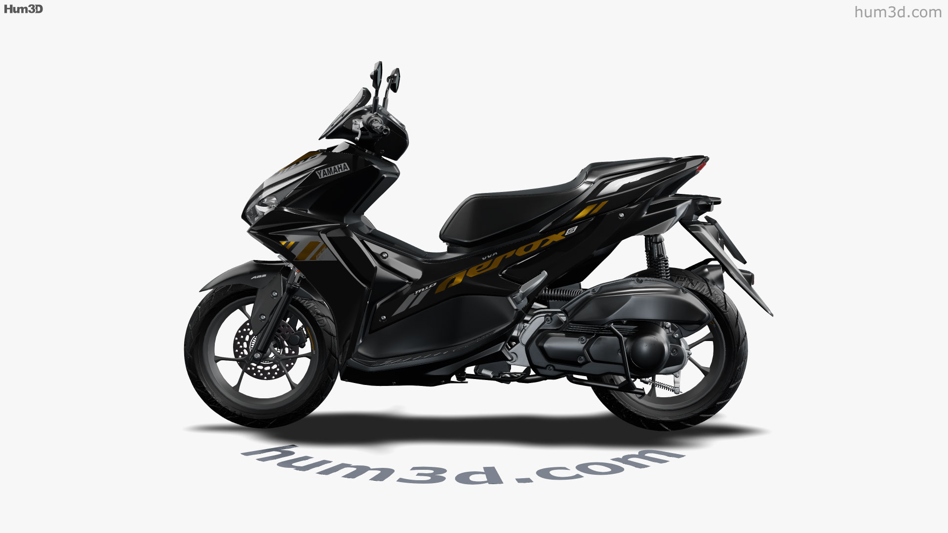 360 view of Yamaha Aerox 155 2021 3D model - 3DModels store