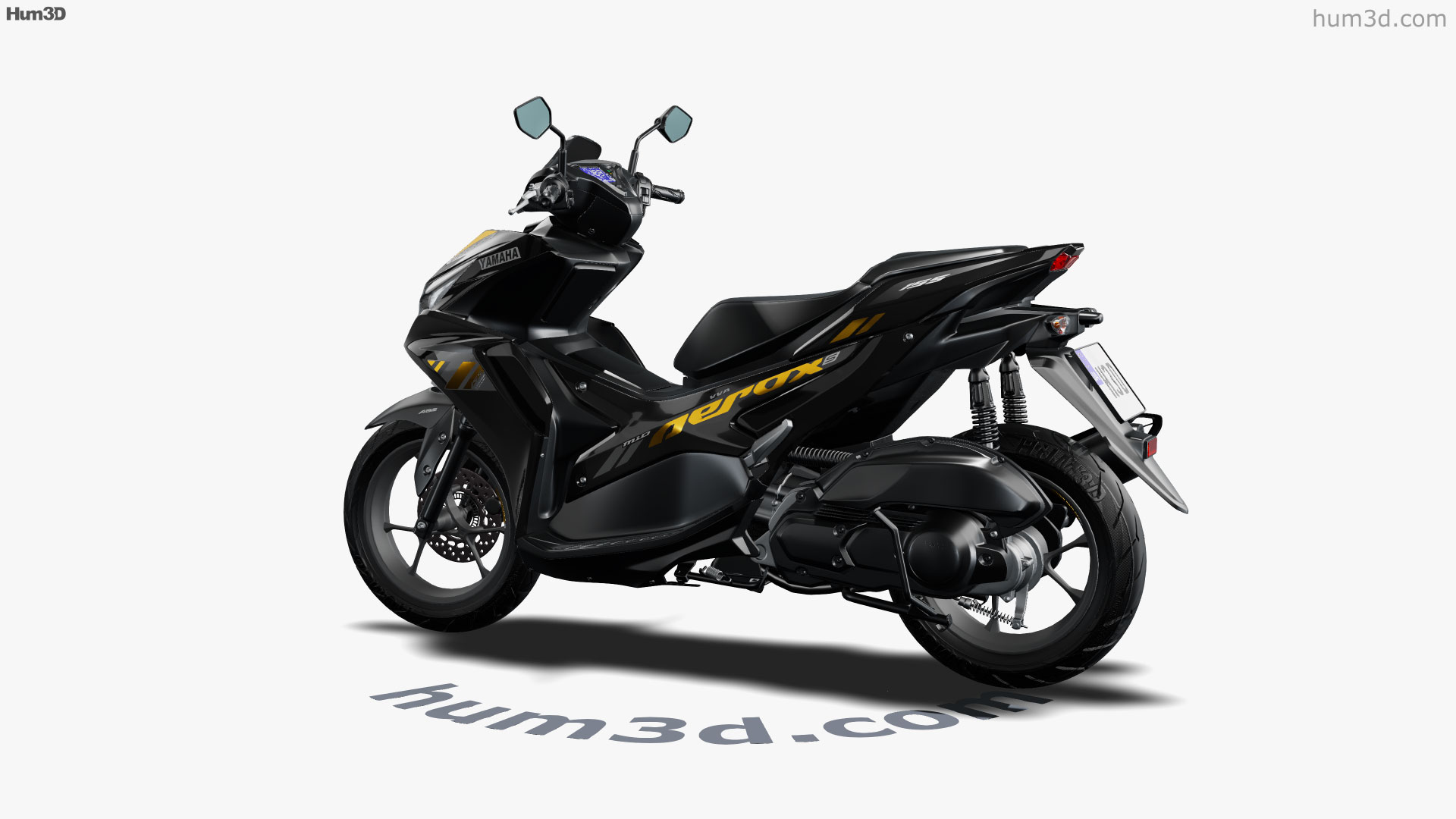 360 view of Yamaha Aerox 155 2021 3D model - 3DModels store