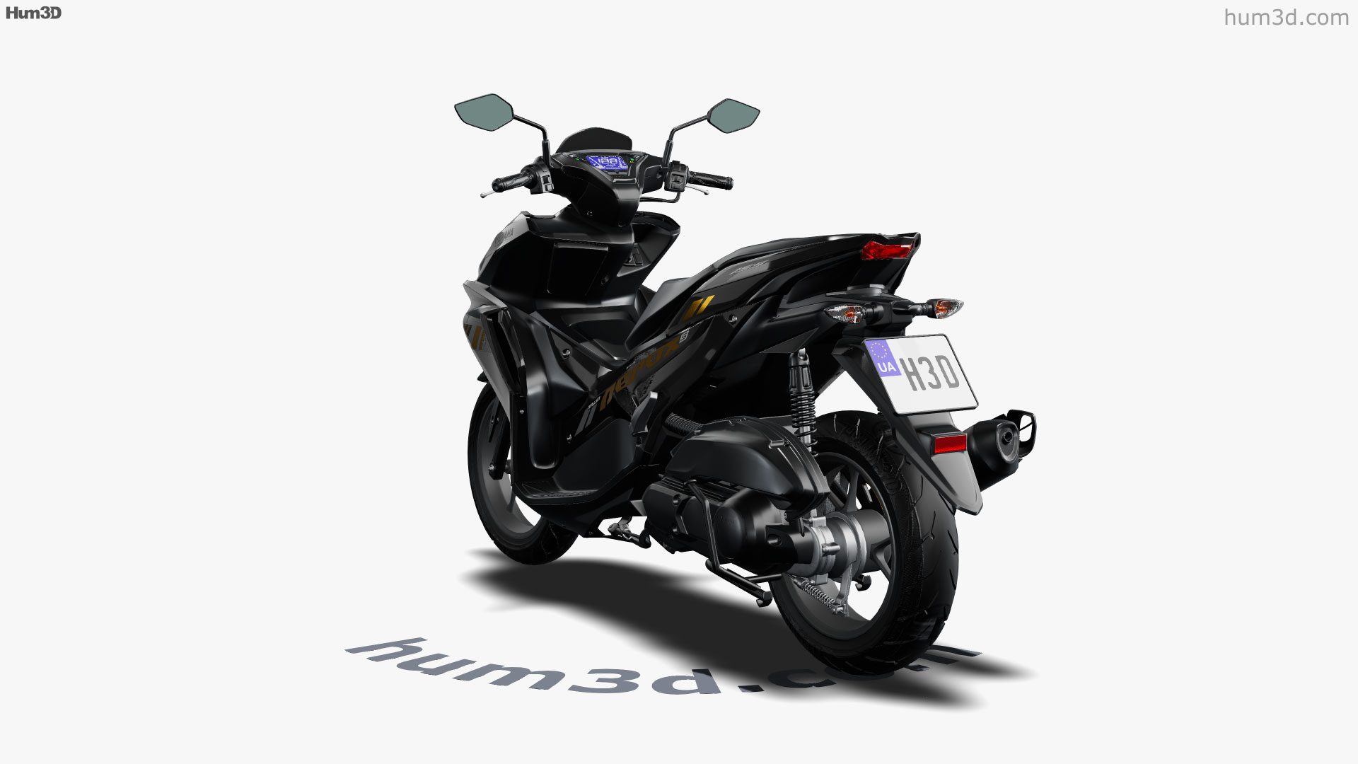 360 view of Yamaha Aerox 155 2021 3D model - 3DModels store