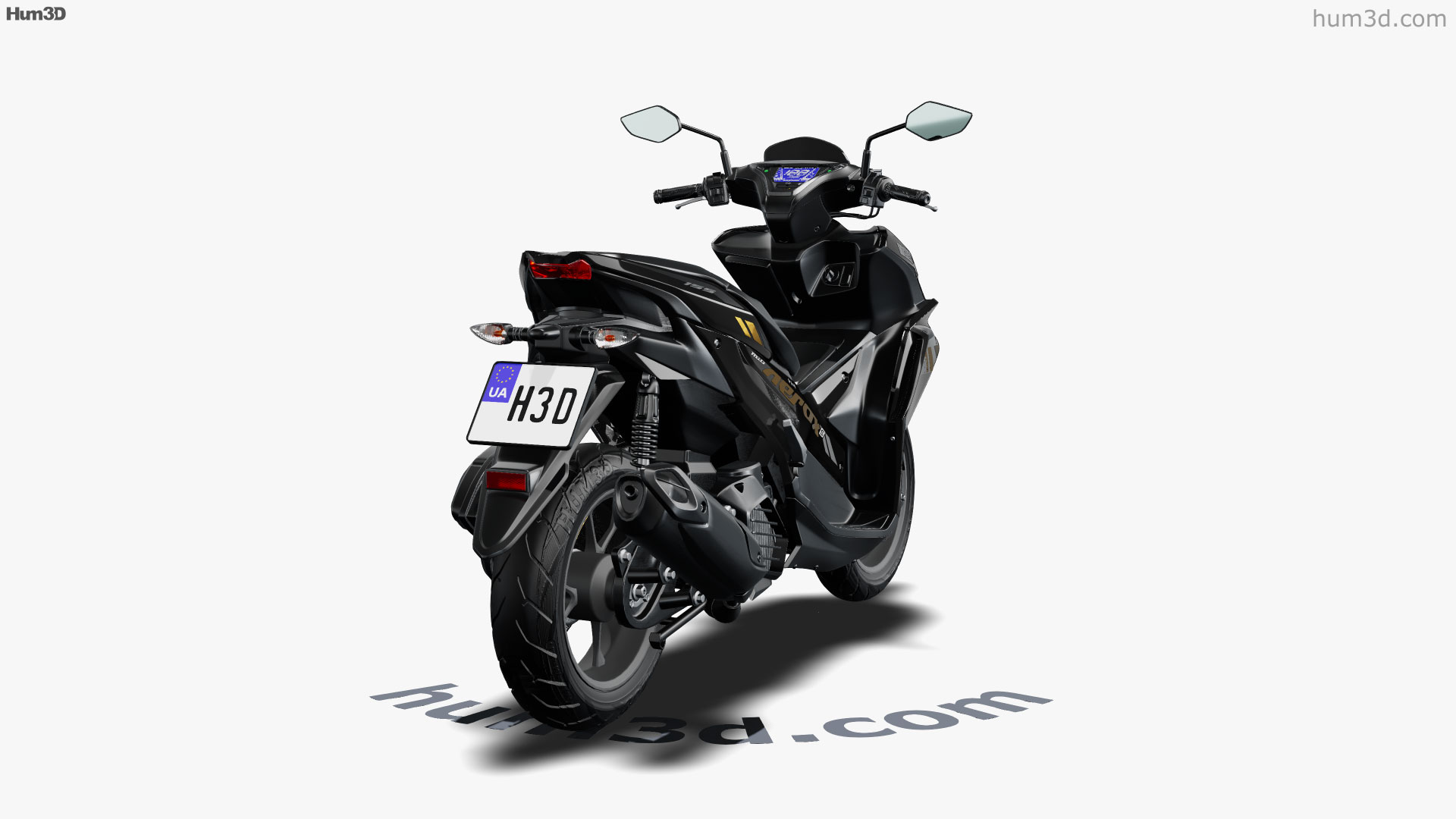 360 view of Yamaha Aerox 155 2021 3D model - 3DModels store