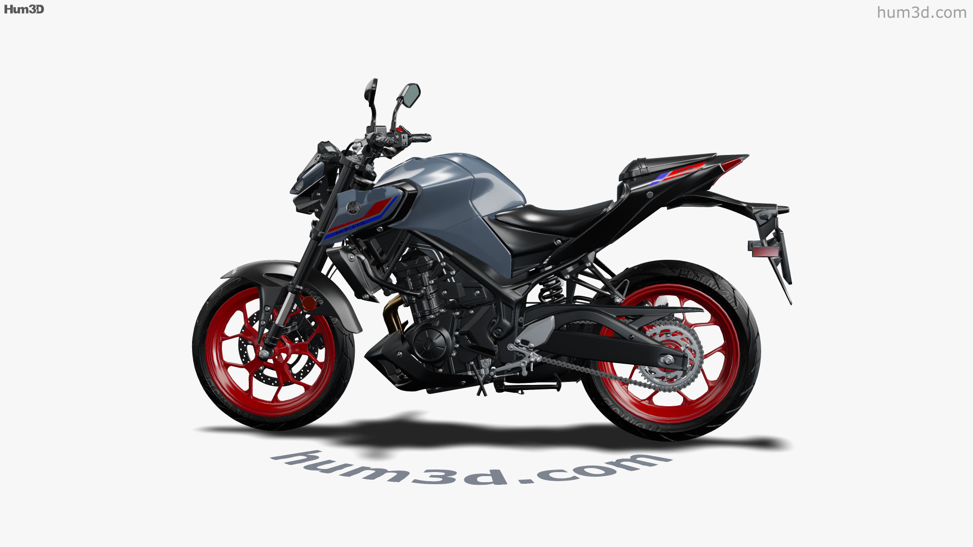 360 view of Yamaha MT-03 2021 3D model - 3DModels store