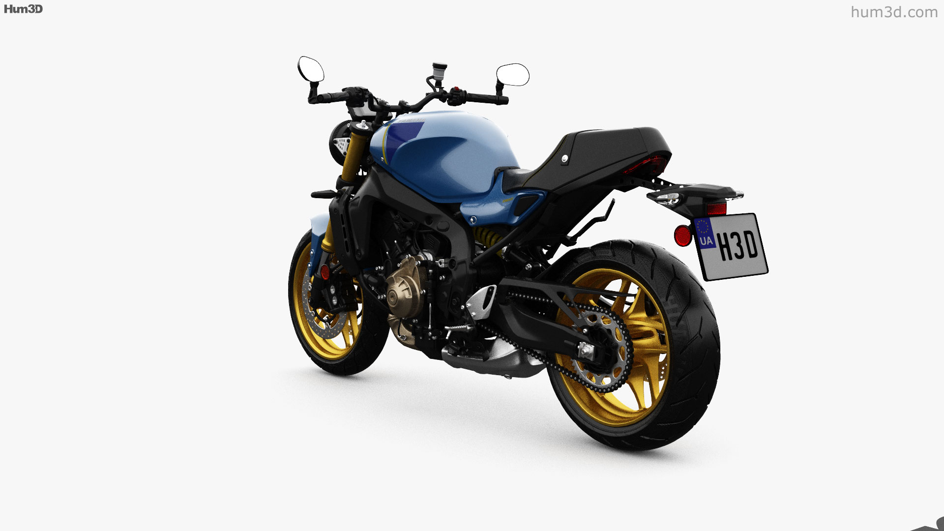 360 view of Yamaha XSR900 2024 3D model - 3DModels store