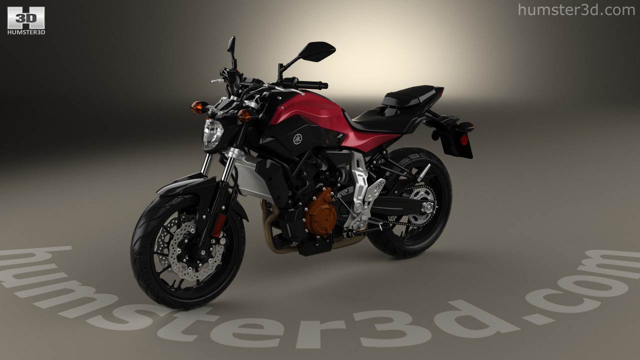 360 view of Yamaha MT-07 2015 3D model - 3DModels store