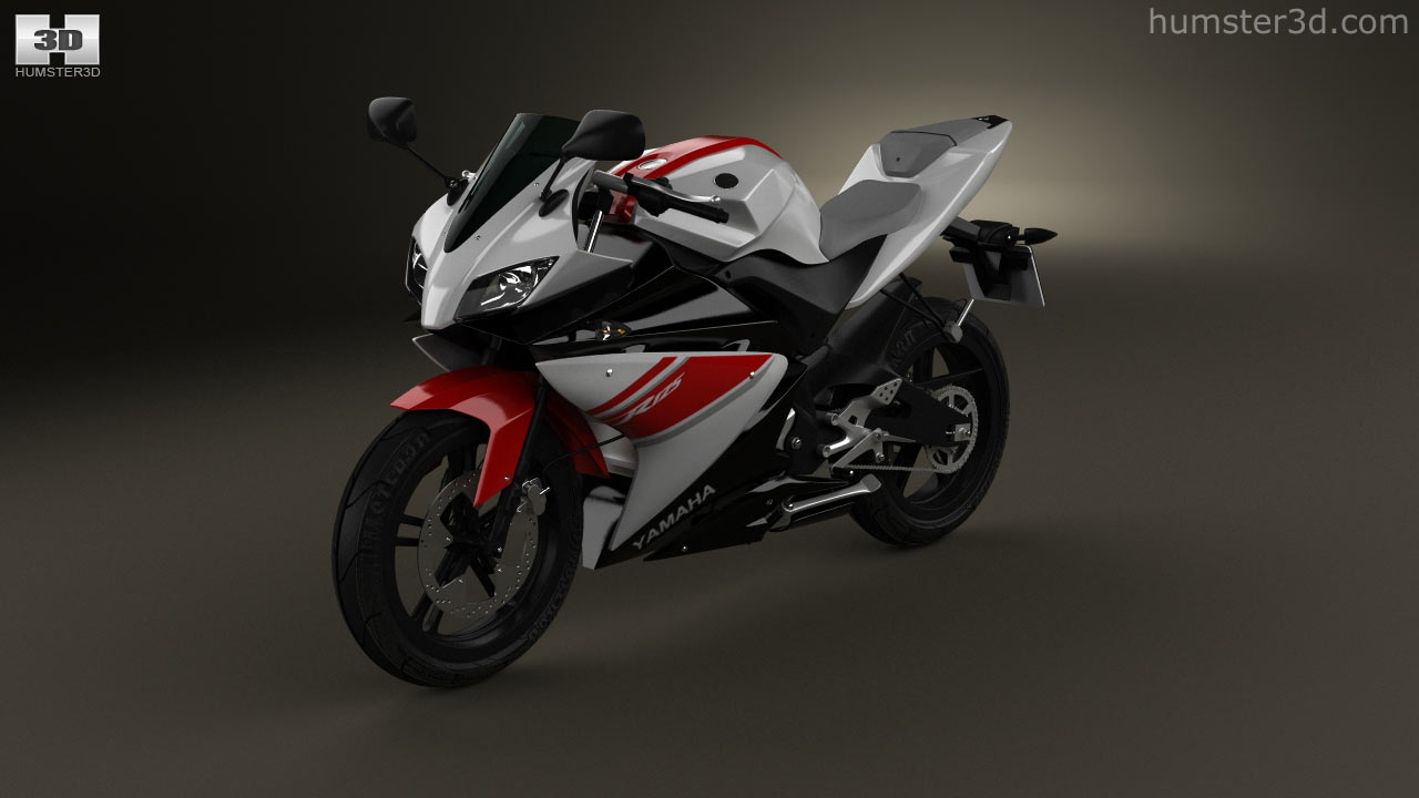 360 view of Yamaha YZF-R125 2008 3D model - 3DModels store
