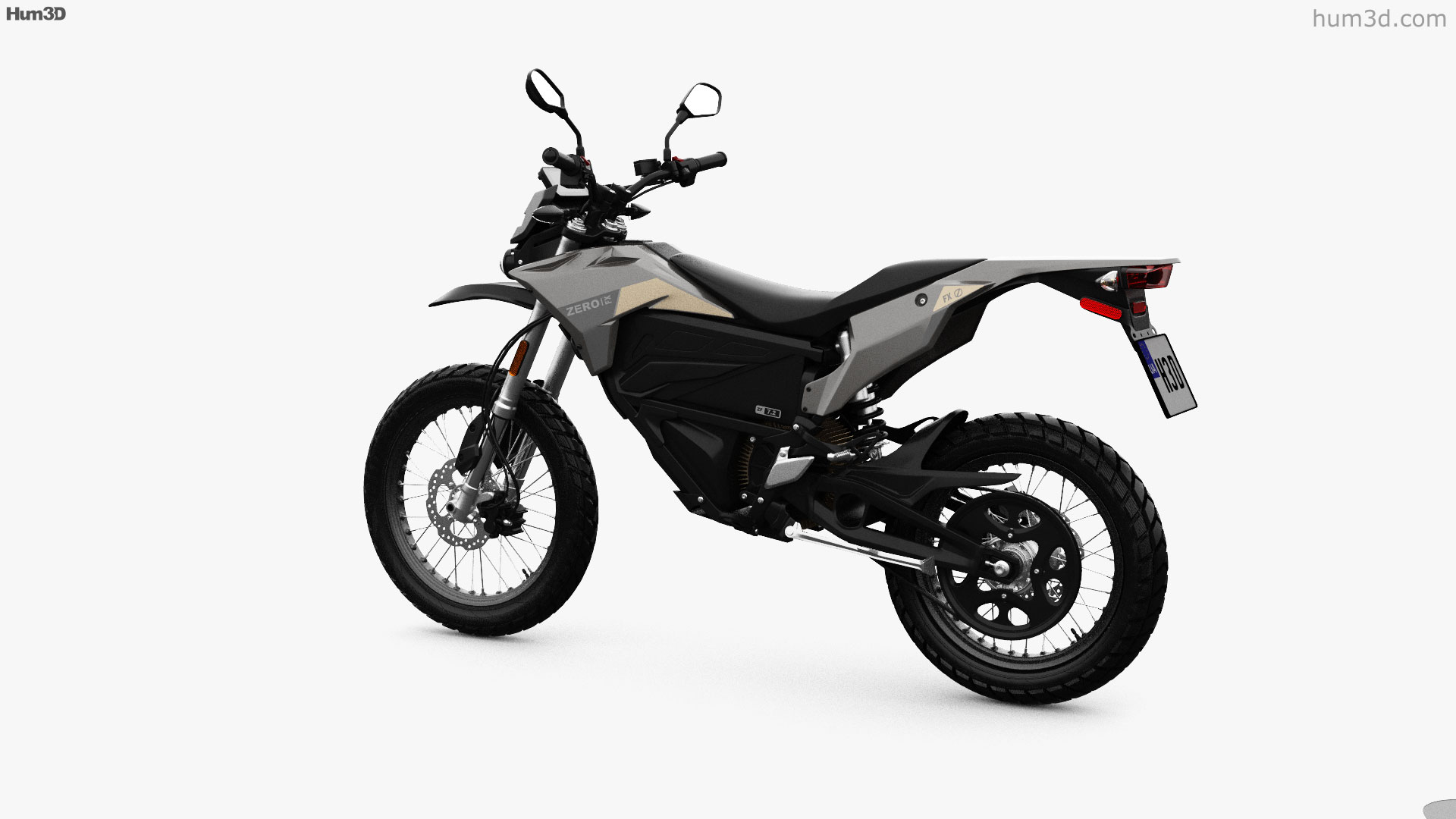 360 view of Zero-Motorcycles FX 2024 3D model - 3DModels store