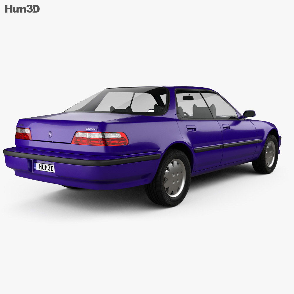 Acura Integra 1993 3D model - Download Sedan on 3DModels.org
