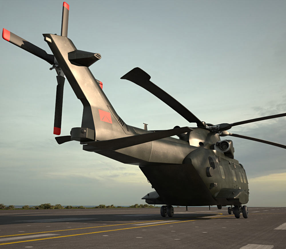 AgustaWestland AW101 Merlin 3D model - Download Helicopter on 3DModels.org