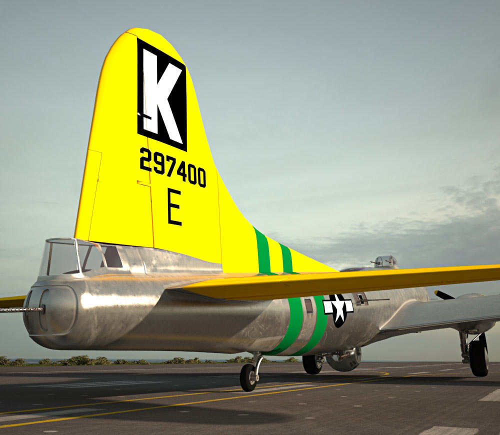 波音 B-17 飞行堡垒 3D模型 - 下载 轰炸机 开启 3DModels.org