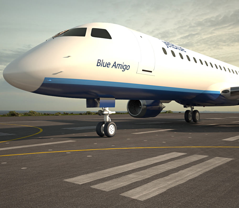 Embraer E190 3D model - Download Airliner on 3DModels.org