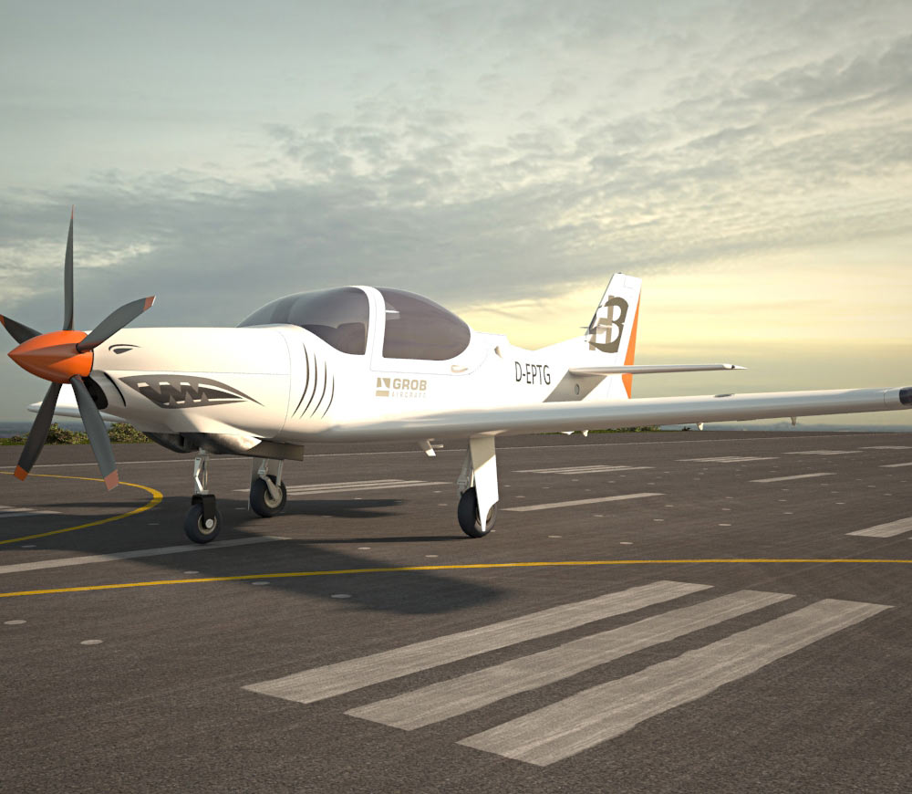 Grob G 120TP Aerobatic aircraft 3D model - Download Light Aircraft on ...