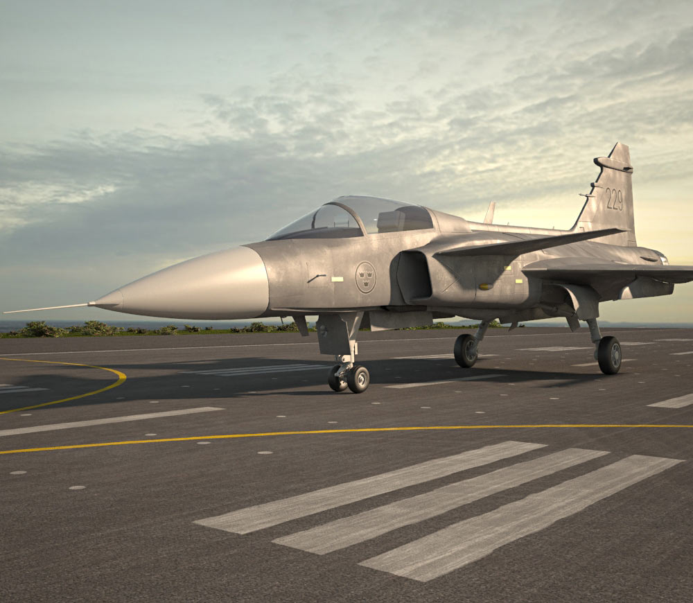 Saab JAS 39 Gripen 3D model - Download Fighter on 3DModels.org