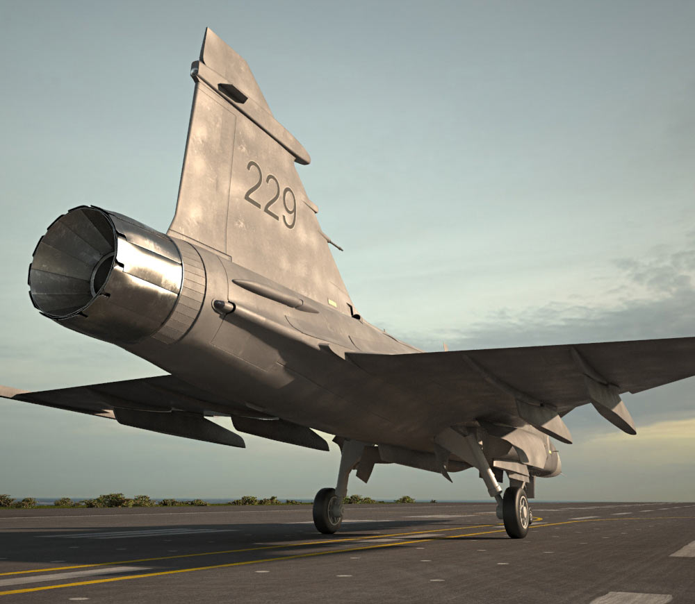 Saab JAS 39 Gripen 3D model - Download Fighter on 3DModels.org