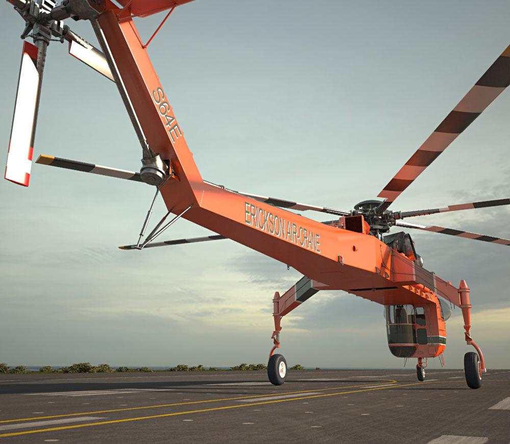 Sikorsky S-64 Skycrane 3D model - Download Helicopter on 3DModels.org