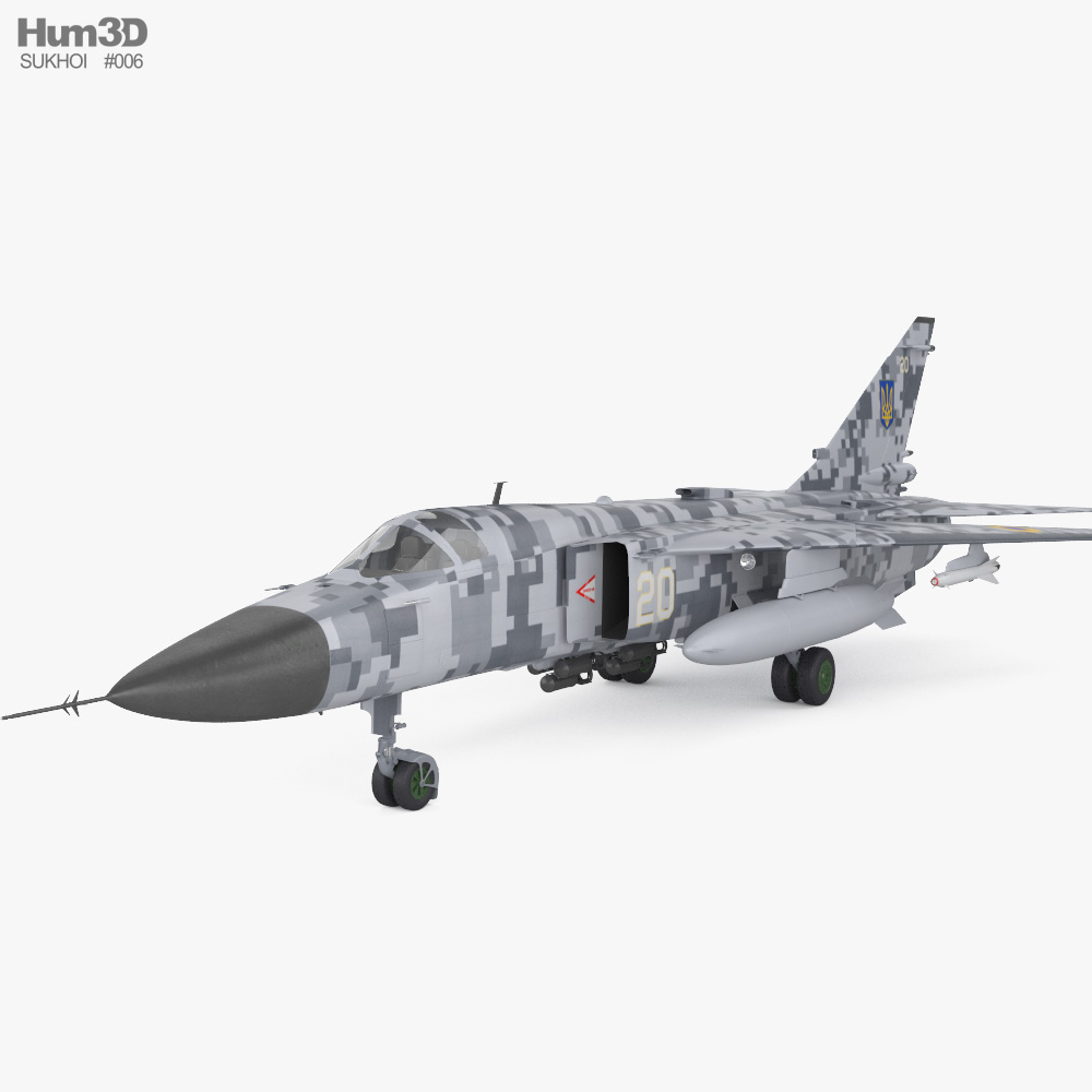 Sukhoi Su-24 3D model - Download Fighter on 3DModels.org