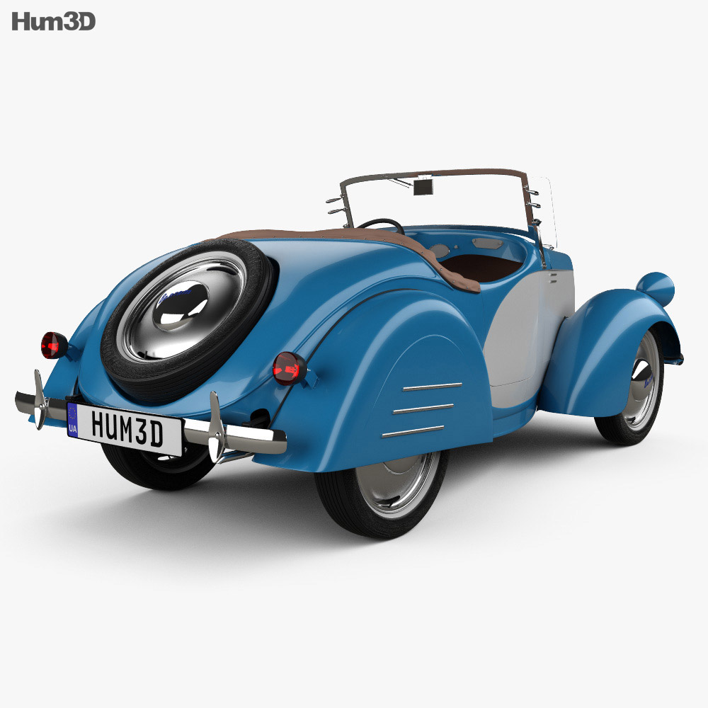 American Bantam Model 62 Deluxe Roadster 1939 3D model - Download ...