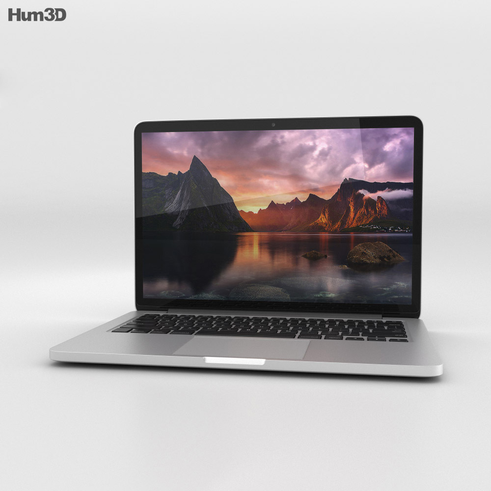 Apple MacBook Pro with Retina display 13 inch 3D model - Download ...
