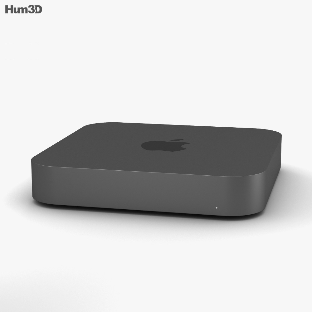 Apple Mac mini 2018 Space Gray 3D model - Download Desktop Computer on ...
