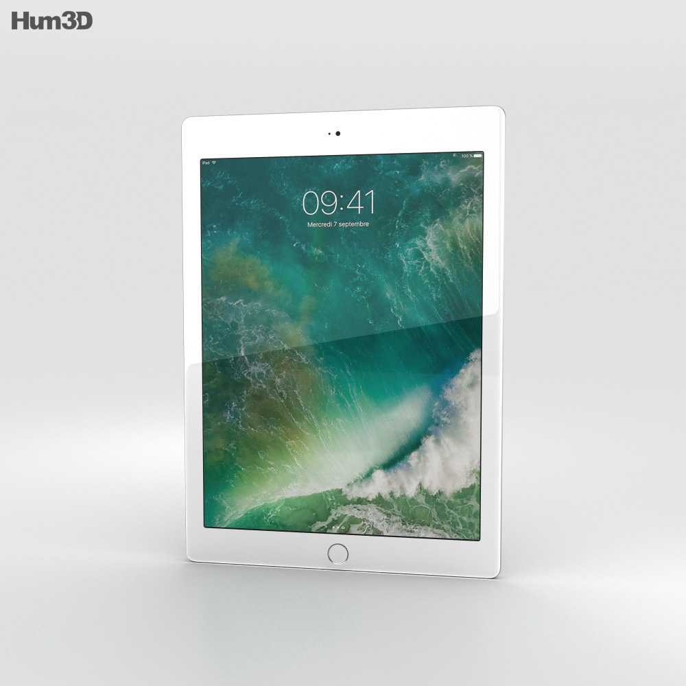 Apple iPad 9.7-inch Silver 3D model - Download Tablet on 3DModels.org