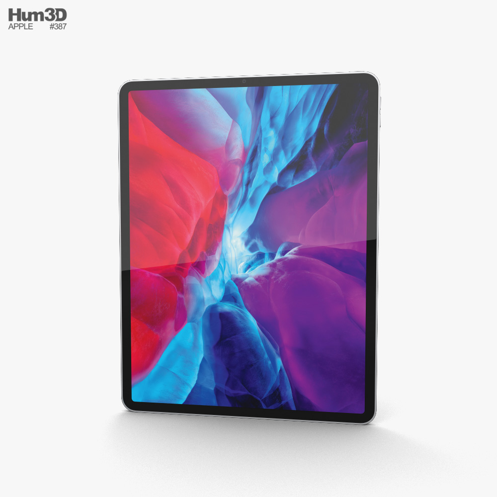 Apple iPad Pro 12.9-inch (2020) Silver 3D model - Download Tablet on ...