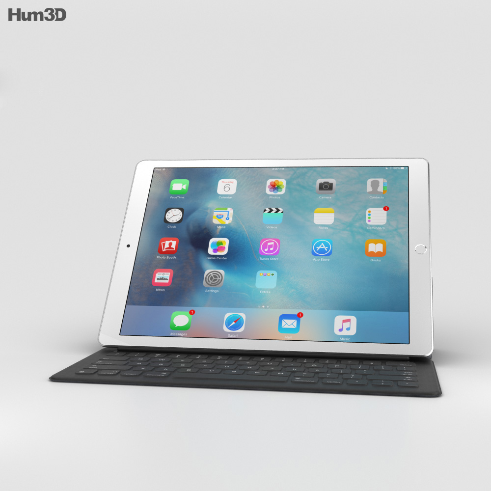 Apple iPad Pro 12.9-inch Silver 3D model - Download Tablet on 3DModels.org